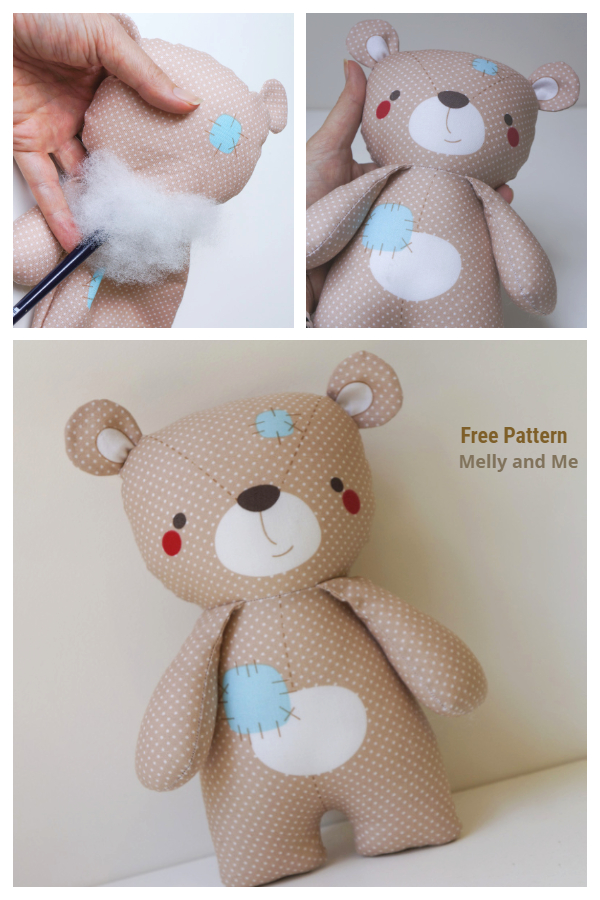 35 Designs Patchwork Teddy Bear Sewing Pattern AmiliaAlaiah