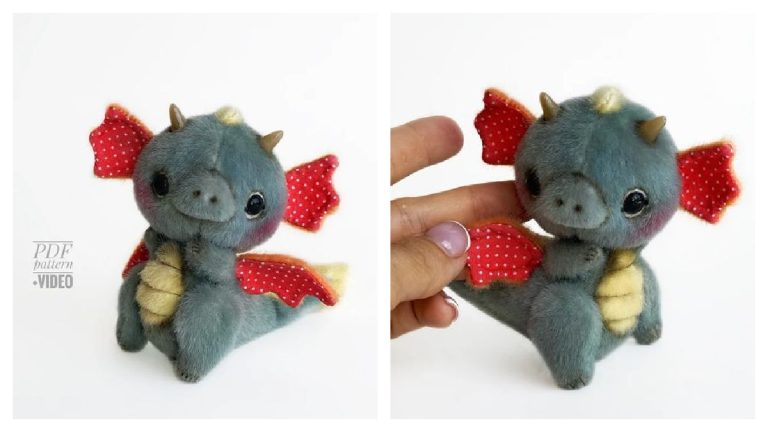 Easy Dragon Plush Sewing Pattern | Fabric Art DIY