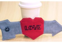 Fabric Fox Coffee Cozy Free Sewing Pattern | Fabric Art DIY