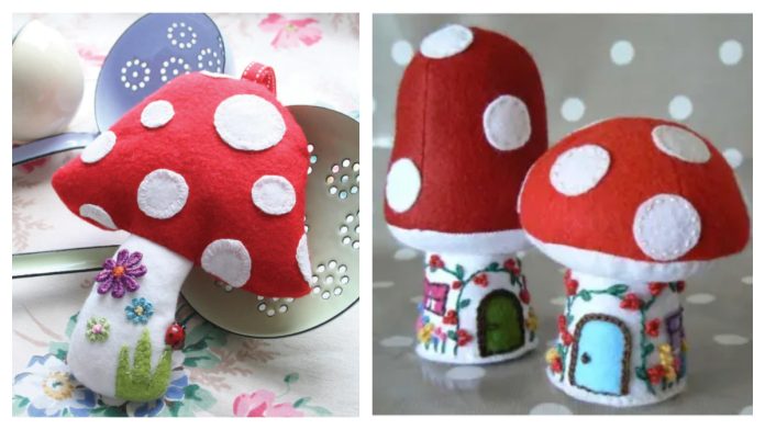 Fairy Tale Felt Toadstool Free Sewing Pattern | Fabric Art DIY