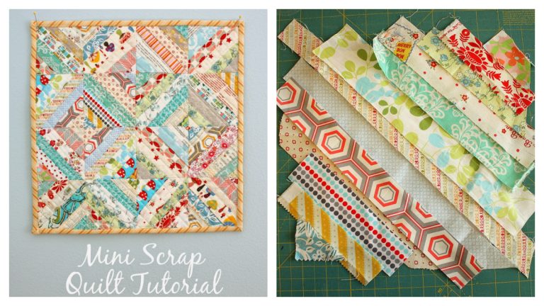 Gorgeous Mini Scrap Quilt Free Sewing Tutorial | Fabric Art DIY