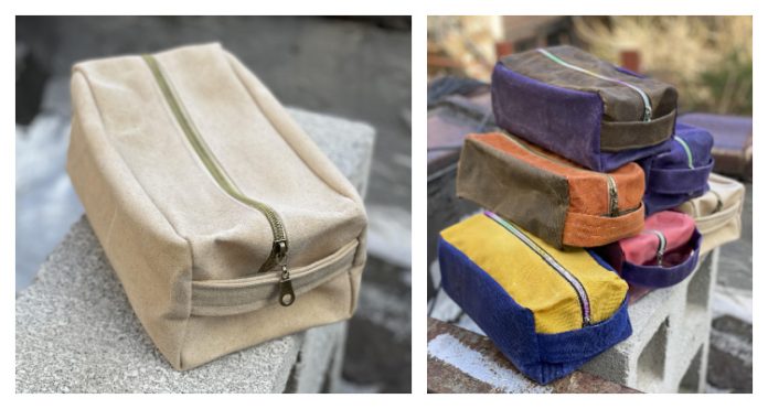 Fabric Dopp Kit Bag Free Sewing Pattern | Fabric Art DIY