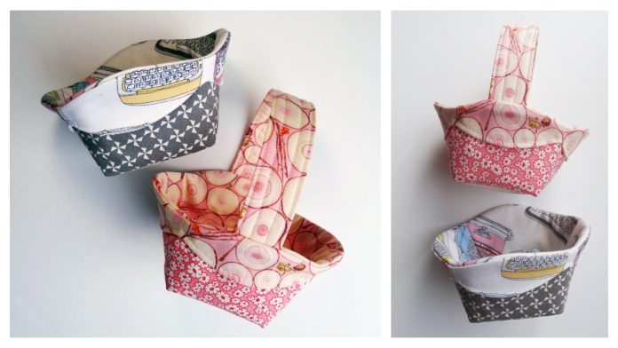 Scalloped Edge Fabric Basket Free Sewing Pattern | Fabric Art DIY