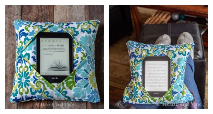 Simple Fabric Reader Holder Free Sewing Pattern | Fabric Art DIY