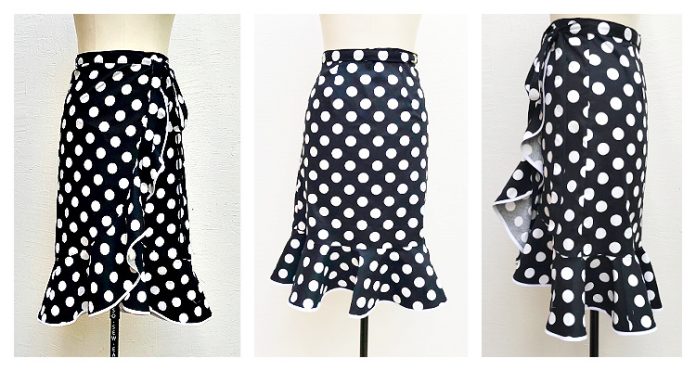 Women Fabric Flounce Wrap Skirt Free Sewing Pattern | Fabric Art DIY