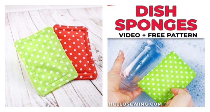 Zero Waste Fabric Kitchen Sponges Free Sewing Pattern | Fabric Art DIY