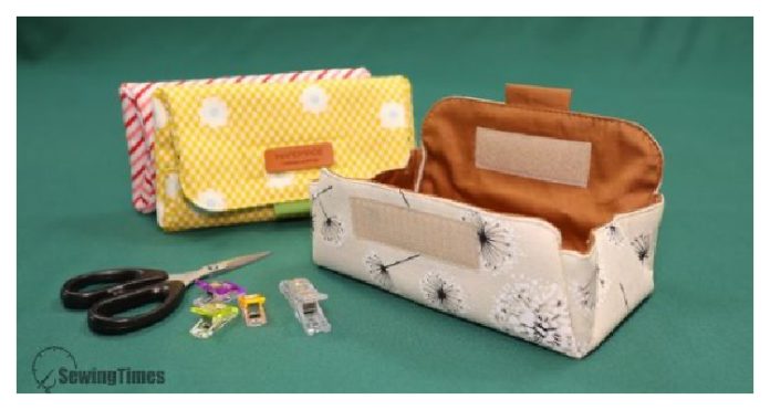 Magical Folding Tray Pouch Free Sewing Pattern | Fabric Art DIY
