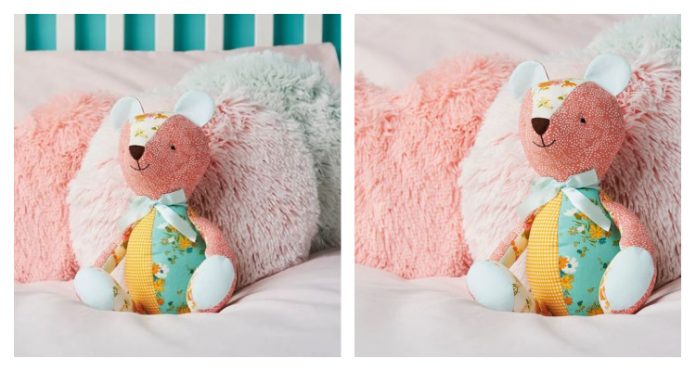 Patchwork Memory Bear Free Sewing Pattern | Fabric Art DIY