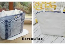 Large Fabric Wild Flowers Tote Bag Free Sewing Pattern | Fabric Art DIY