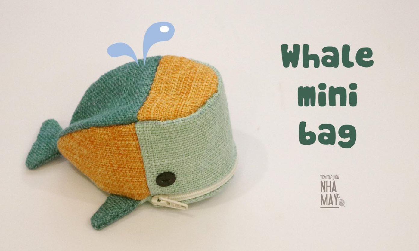 Fabric Whale Min Bag Free Sewing Pattern | Fabric Art DIY