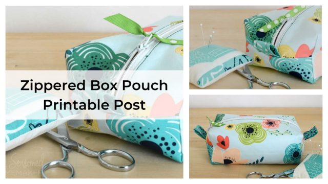 DIY Zippered Box Pouch Free Sewing Tutorial | Fabric Art DIY