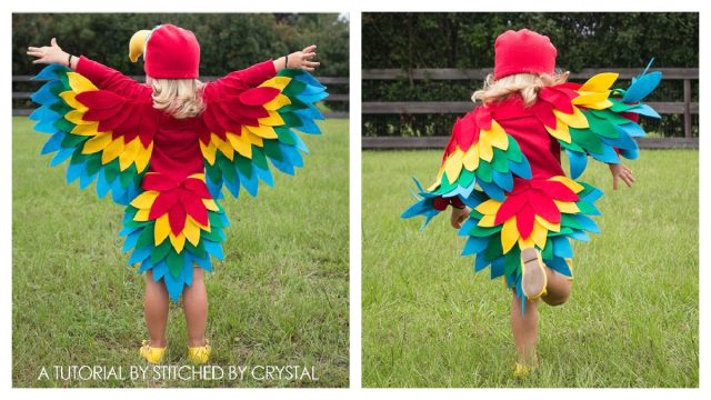Easy Parrot Costume Free Sewing Pattern | Fabric Art DIY