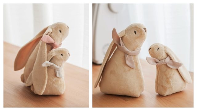 Fabric Sitting Bunny Toy Sewing Pattern | Fabric Art DIY
