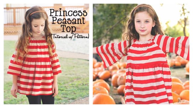 Princess Peasant Top Free Sewing Pattern | Fabric Art DIY