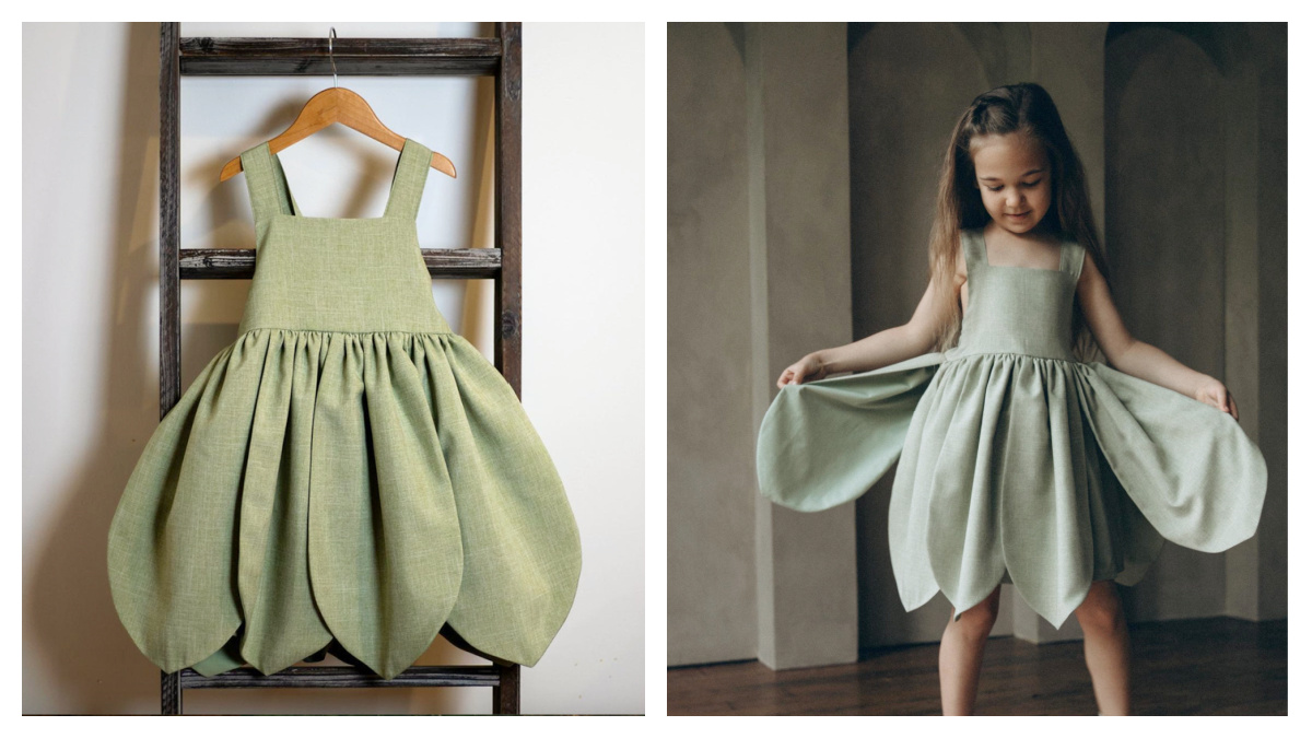 Girl Tinkerbell Dress Sewing Pattern (1Y - 10Y) | Fabric Art DIY