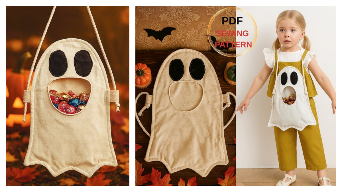 Halloween Ghost Bag Sewing Pattern | Fabric Art DIY