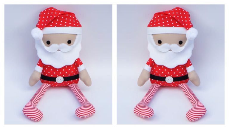 Jolly Mister Claus Santa Toy Sewing Pattern | Fabric Art DIY