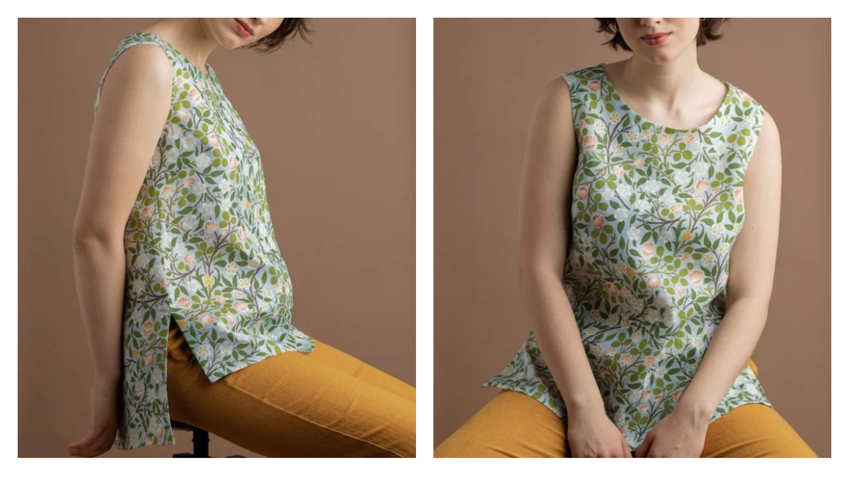 Easy Summer Sasha Hi-Low Hem Boxy Top Free Sewing Pattern | Fabric Art DIY